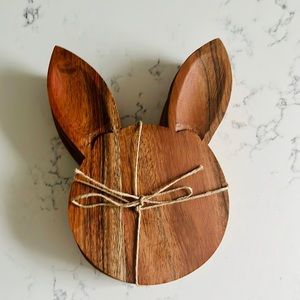 Pier 1 | Accents | Pier Easter Bunny Wood Coasters | Poshmark